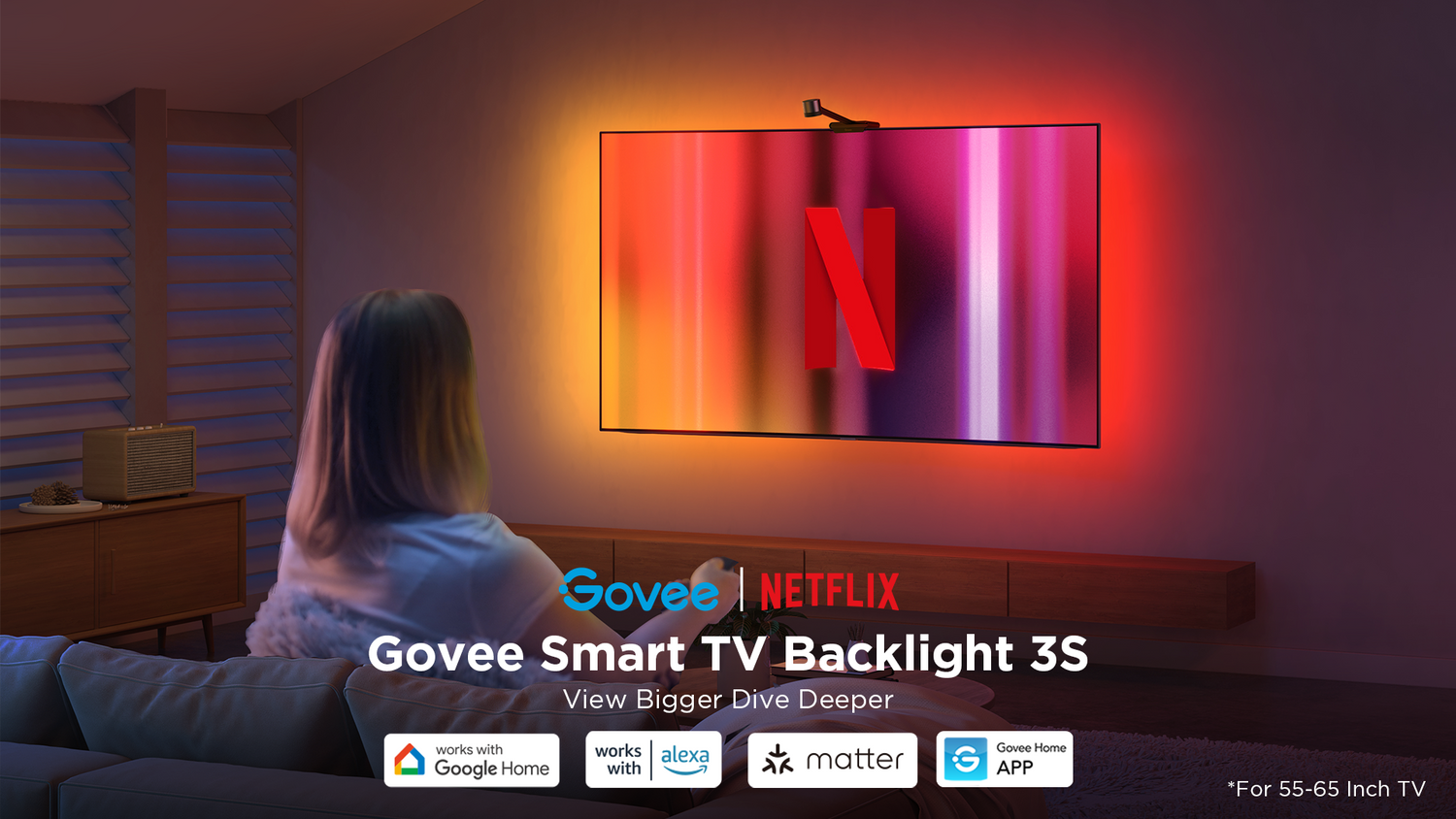 Govee Smart TV Backlight 3S Netflix Version (55-65 inches) – Govee ...