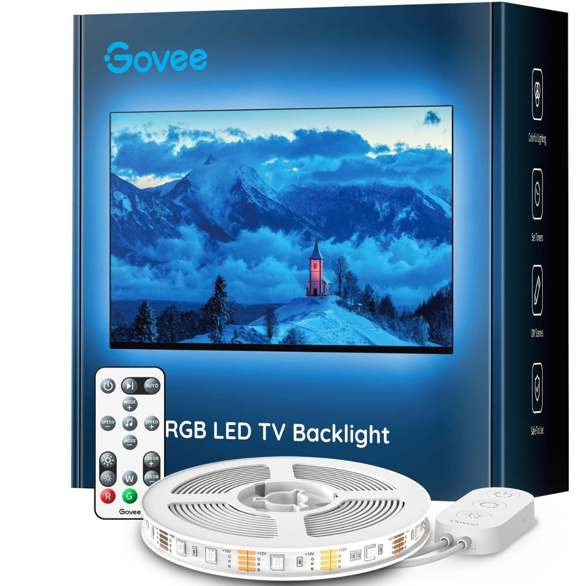 Govee Bluetooth RGB LED Backlight Strip for TVs (TV Sizes of 46-60 Inc ...