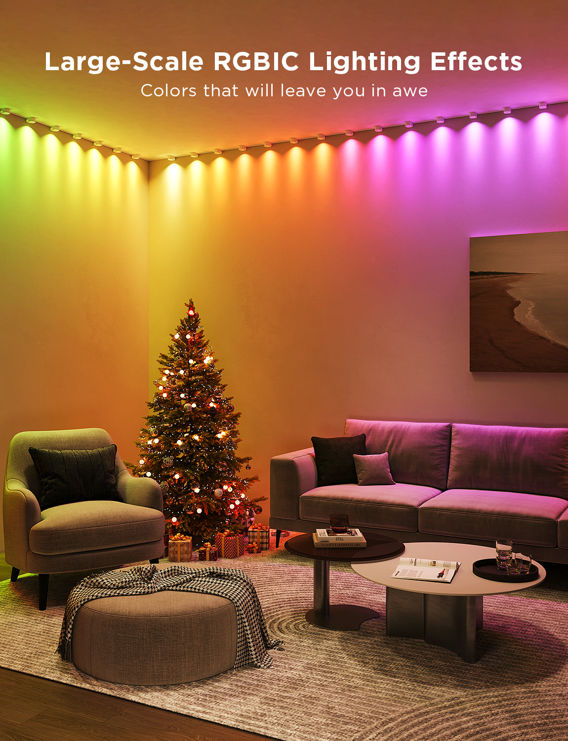Govee Rgbic String Downlights Smart Rgbic Ambient Wall Ceiling Light
