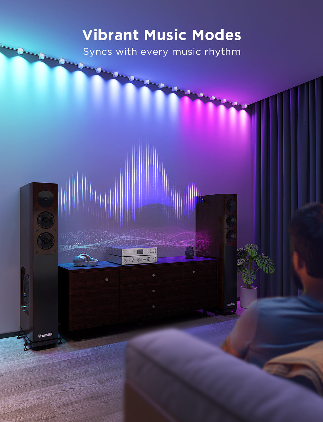 Govee RGBIC String Downlights - Smart RGBIC Ambient Wall/Ceiling Light ...