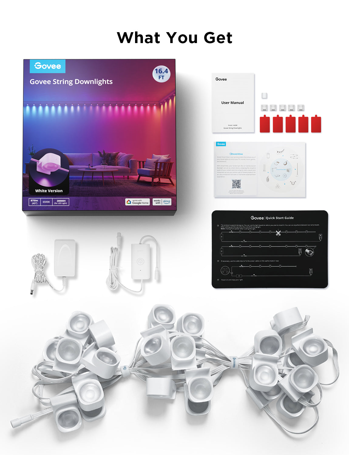 Govee Rgbic String Downlights Smart Rgbic Ambient Wall Ceiling Light