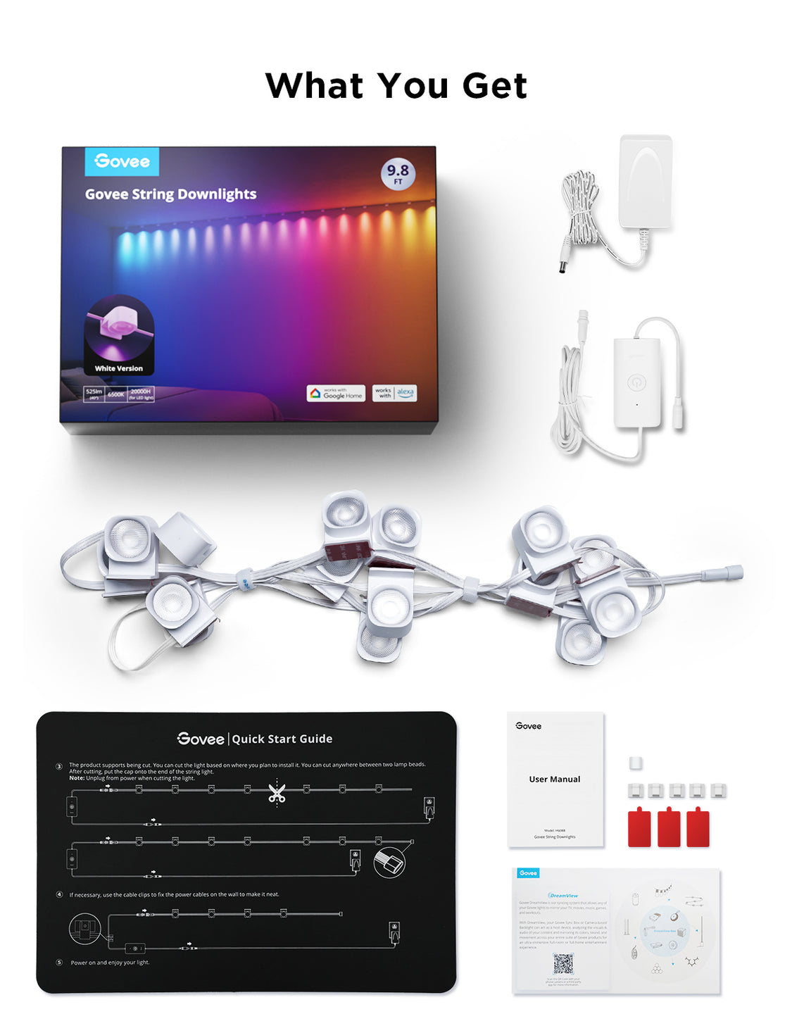 Govee Rgbic String Downlights Smart Rgbic Ambient Wall Ceiling Light